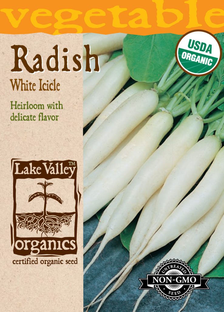 Radish White Icicle - Item #4483 - Lake Valley Seed